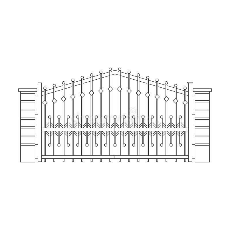 Farm Gate Outline Stock Illustrations – 1,514 Farm Gate Outline Stock ...