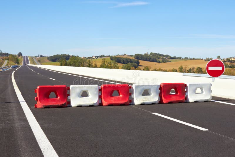 Fence on the highway stock image. Image of warning, police - 27974943