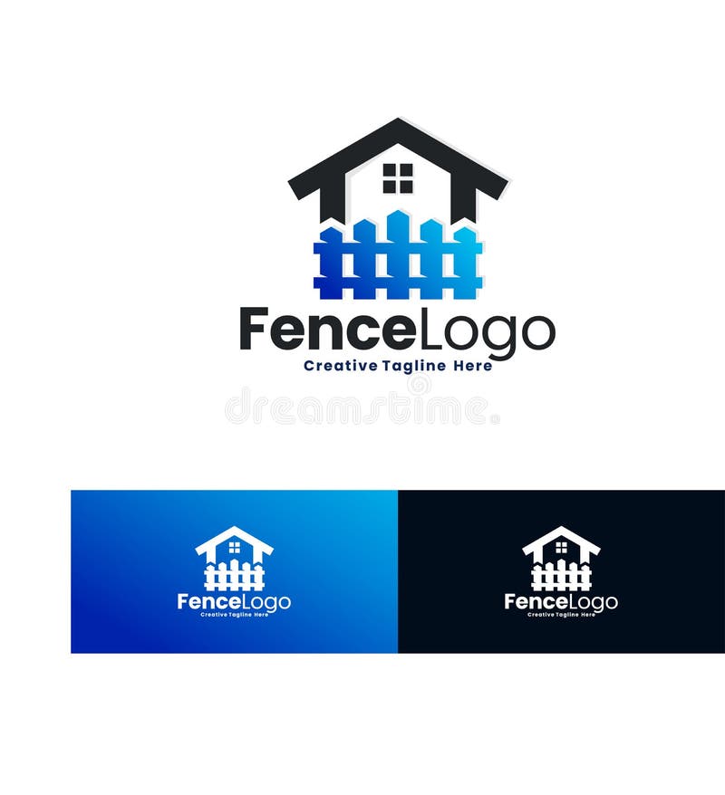 Fence and House Logo Icon Design Stock Vector - Illustration of horizon ...