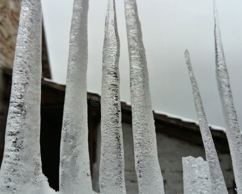 Fence of ice stock photo. Image of turned, cold, wall - 207647908