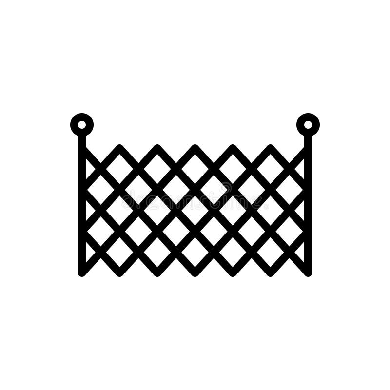 Black Line Icon for Wire , Barricade and Fence Stock Illustration ...
