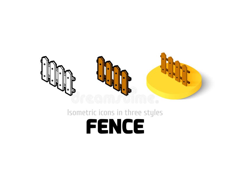 Fence Icon in Different Style Stock Vector - Illustration of outline ...