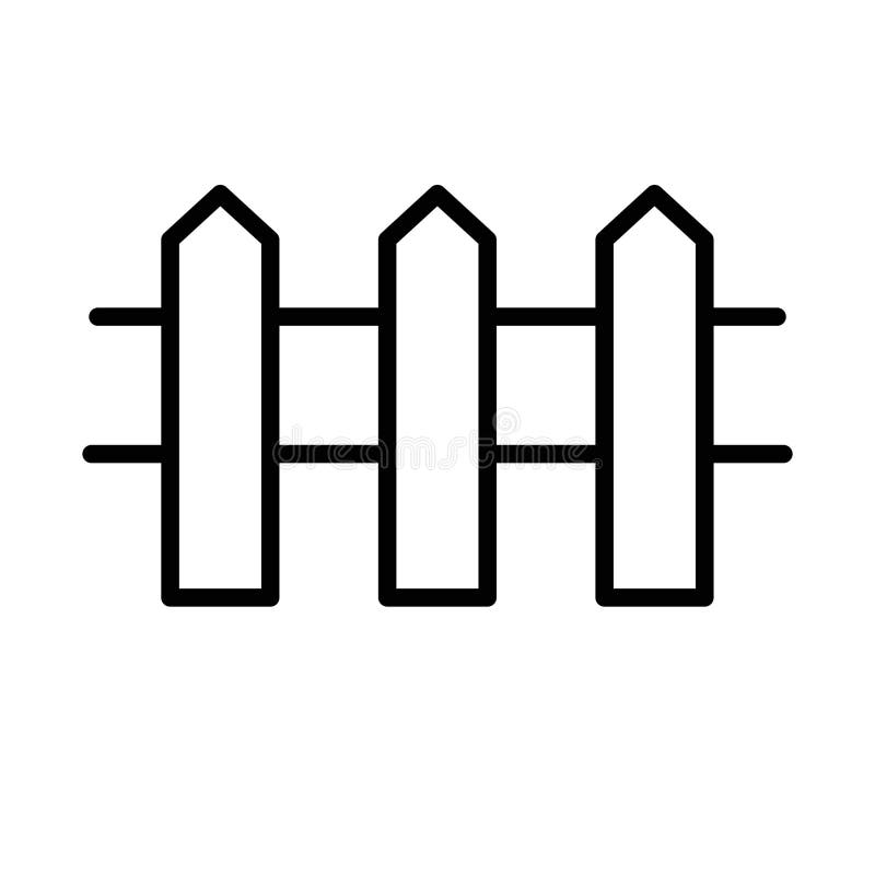 Fence Icon for Property Boundaries, Home Security, and Outdoor ...