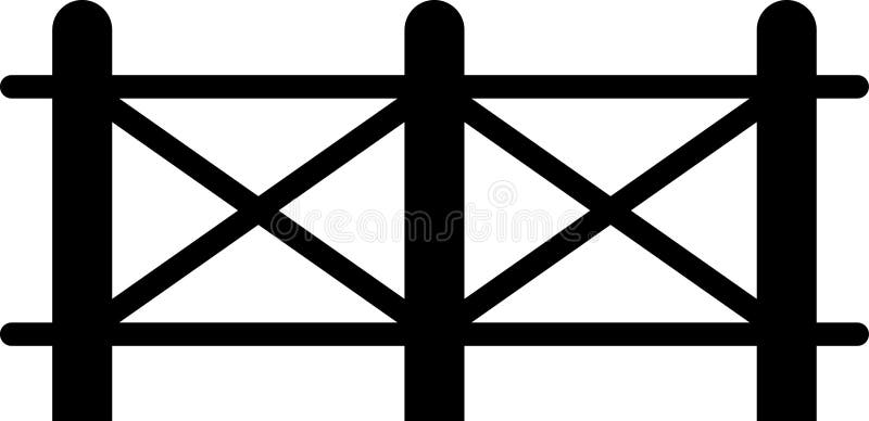 Fence Icon. Simple Illustration of Village Metal Fence Vector Icon for ...