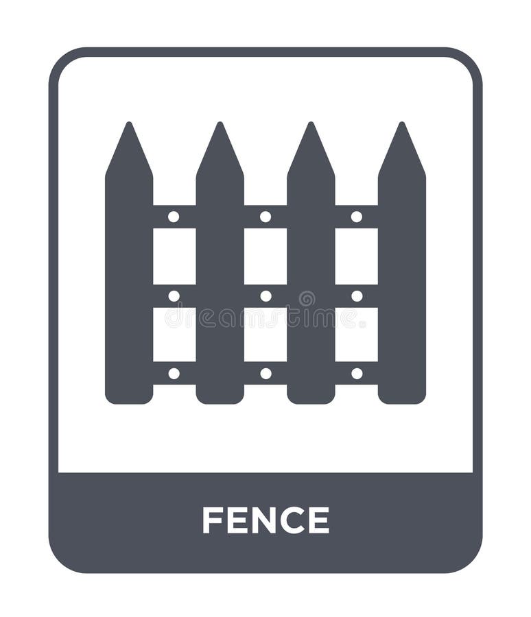 Fence Icon in Trendy Design Style. Fence Icon Isolated on White ...