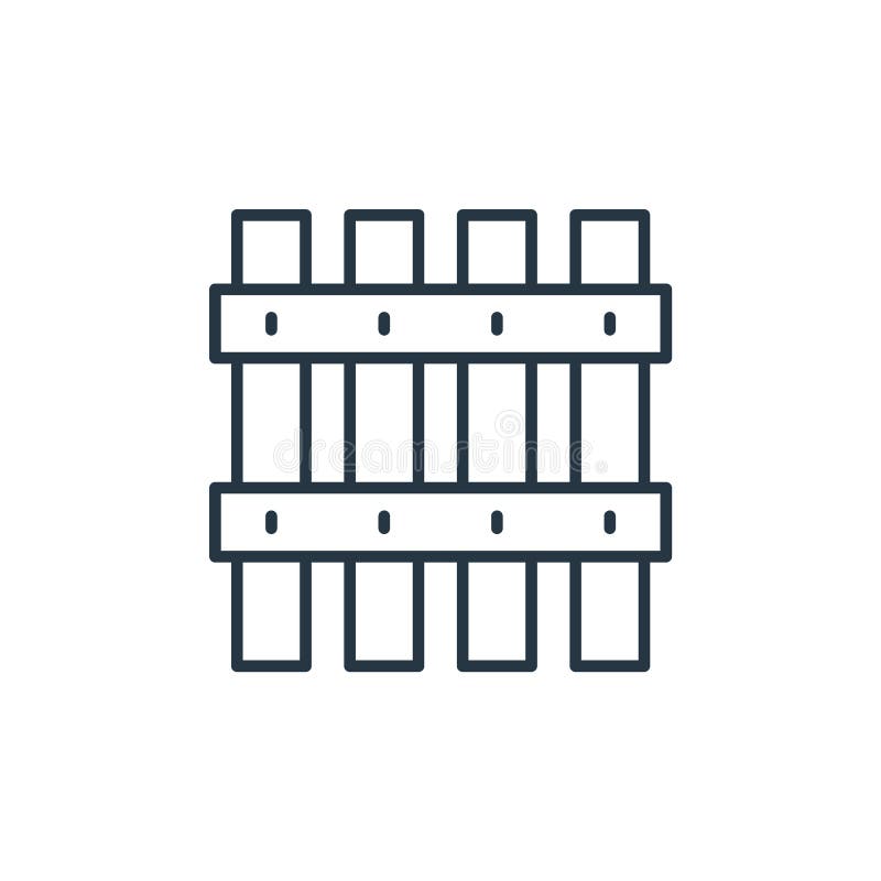 Fence Icon Vector from Animals Concept. Thin Line Illustration of Fence ...