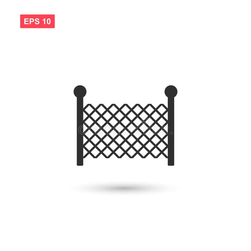 Fence Icon Vector Design Isolated 5 Stock Vector - Illustration of ...