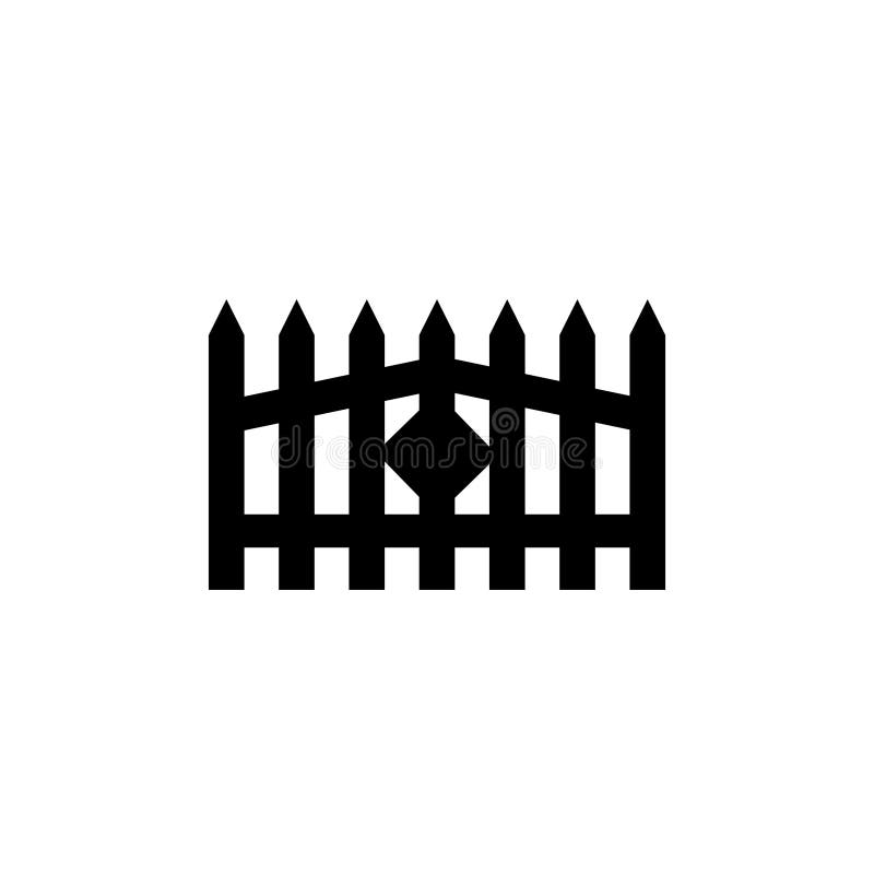 Fence icon stock vector. Illustration of outdoor, courtyard - 282932375