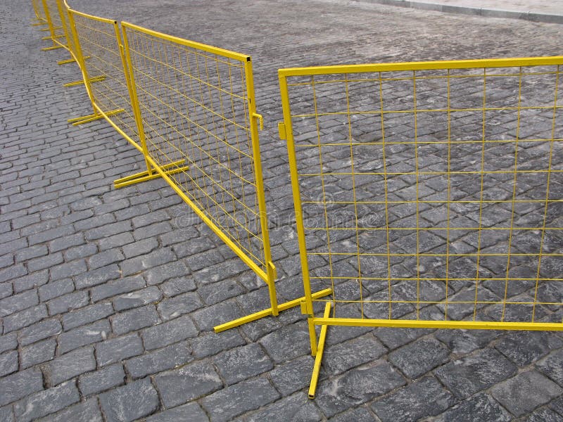 Yellow fence stock image. Image of area, fencing, good - 52565869