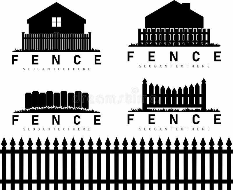 Fence logo design vector stock vector. Illustration of garden - 305521512