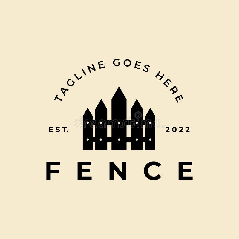 Fence Logo Icon Vector Minimalist Design Template Stock Vector ...