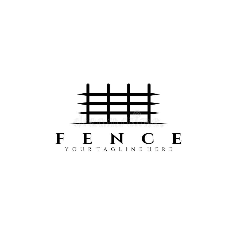 Fence Logo Vector Illustration Design Stock Vector - Illustration of ...