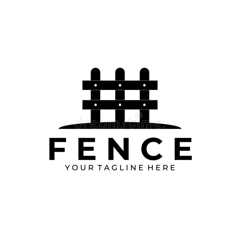 Fence Logo Vintage Vector Illustration Logo Template Design Stock ...
