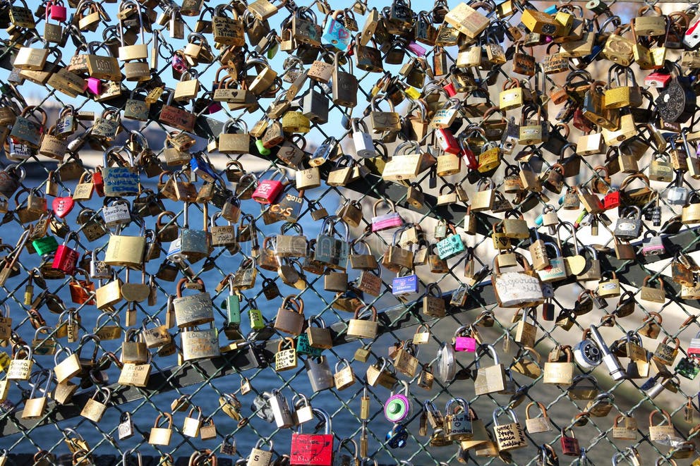 A Fence with Many Locks on it Bridge in Paris Editorial Stock Image - Image of tourism ...