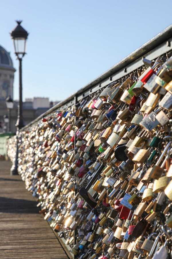 A Fence with Many Locks on it Bridge in Paris Editorial Image - Image of iron, europe: 363470600