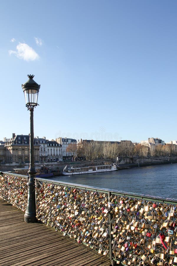 A Fence with Many Locks on it Bridge in Paris Editorial Photography ...