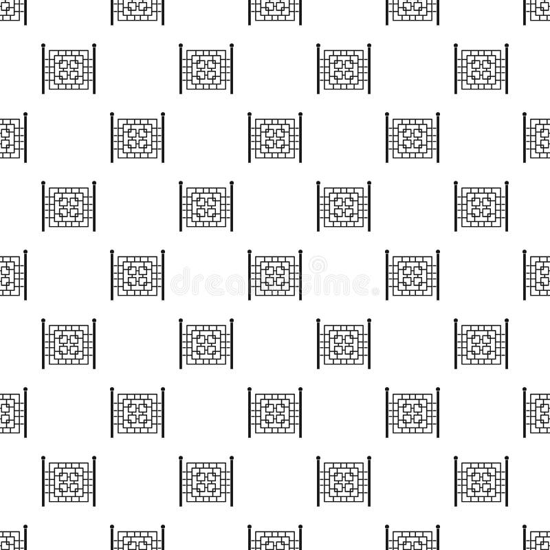 Fence with Metal Square Pattern Seamless Vector Stock Vector ...
