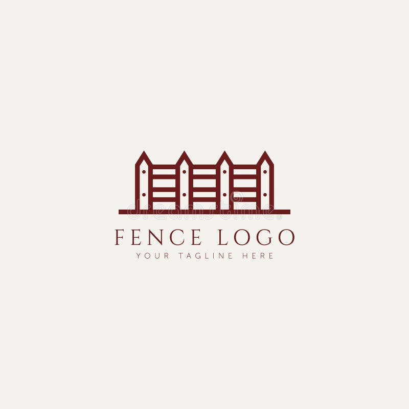 Minimalist Fence Logo Vector Illustration Design. Premium Line Art ...