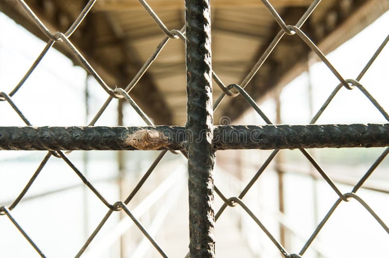 Fence, off walkway bridge stock photo. Image of security - 53896470