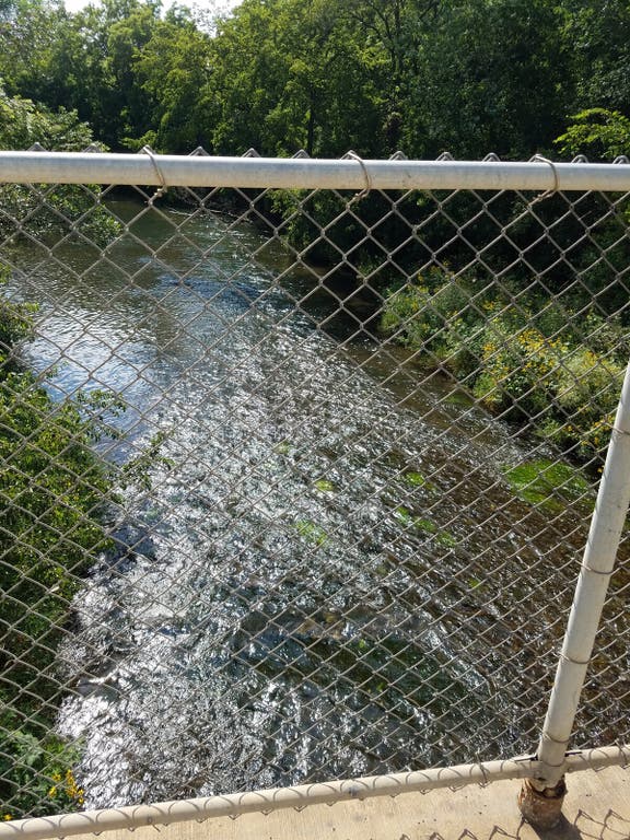River stock image. Image of water, stream, fence, outdoor - 122768097