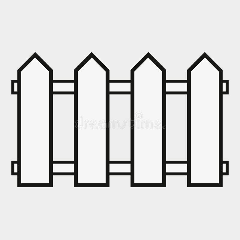 Fence Outline Icon, Modern Minimal Flat Design Style, Illustration ... Fence Outline Icon, Modern Minimal Flat Design Style, Illustration ...