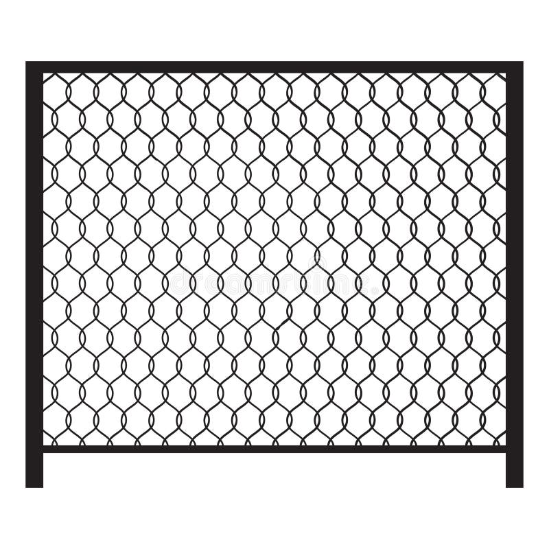 Fence Panel Icon. Wire Mesh Vector. Protective Grid Symbol. Chain Link ...