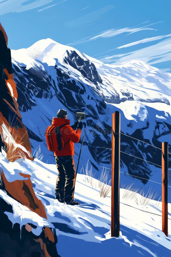 Fence Post Driver Installation Stock Illustration - Illustration of ...