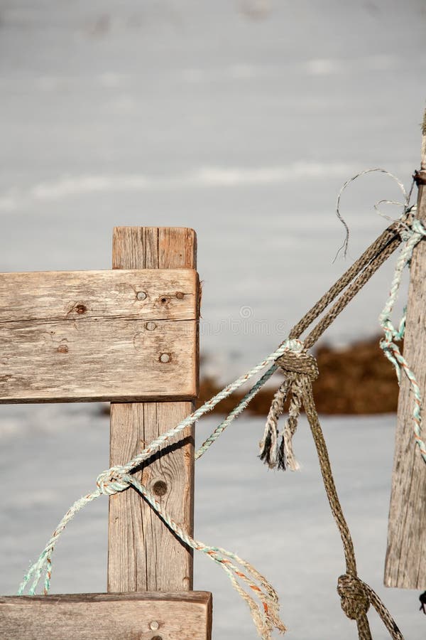 Fence post and rope stock image. Image of landscape, wood - 48795325