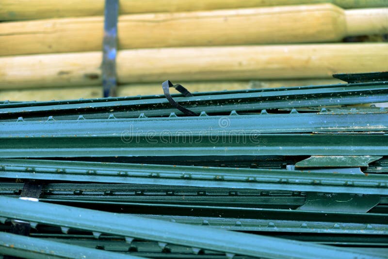 Fence Posts Stacked Sideways Stock Image - Image of fence, tposts ...