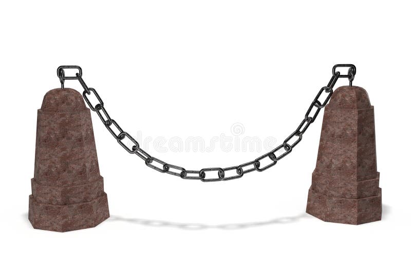 Fence posts with chain stock image. Image of pole, security - 53356523