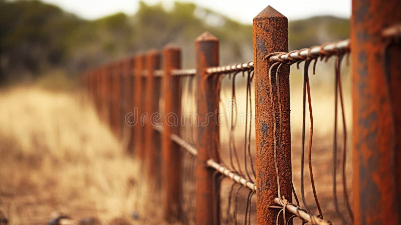 Fence rust metal texture stock illustration. Illustration of fence ...