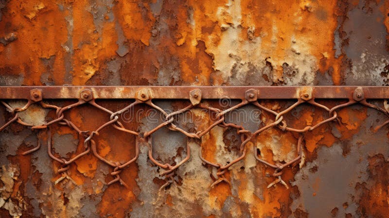 Fence Rusty Brown Background Stock Illustration - Illustration of ...