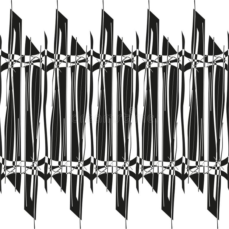 Fence Shape Icon. Vertical Sharp Bars. Abstract Black Form. Vector ...