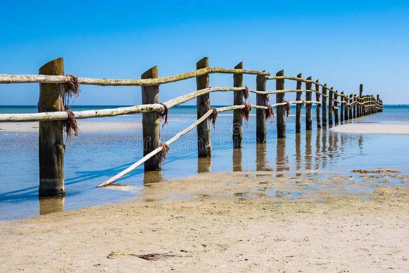 Fence on Shore of the Baltic Sea Stock Image - Image of beach, europe ...