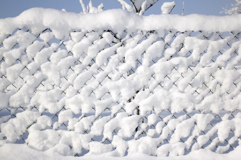 Fence in snow stock photo. Image of wire, sunlight, fence - 38604234