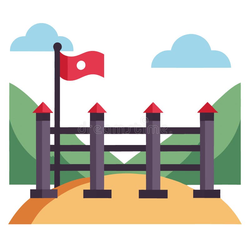 Fence of the State Border or Protected Object. Background with ...