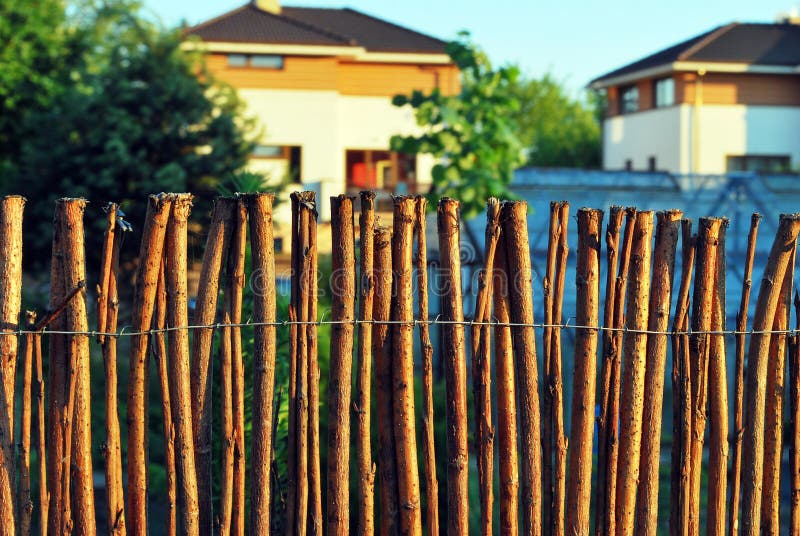 Fence of sticks stock photo. Image of construction, branch - 73191142