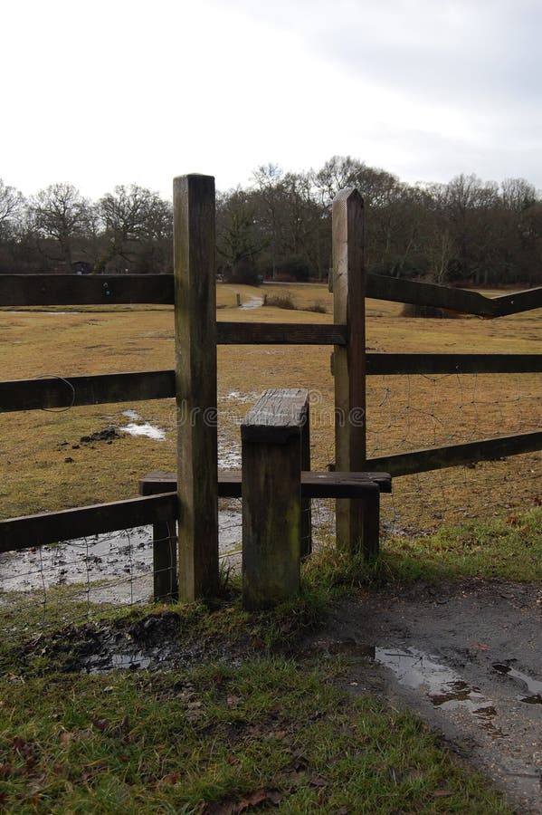 Fence Stile in New Forest National Park, Ashurst, UK Stock Image ...