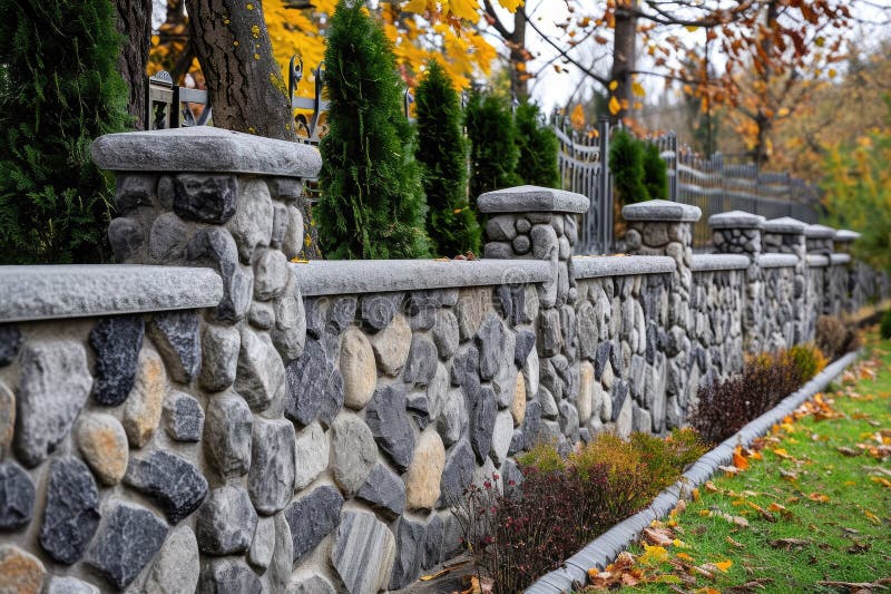 Fence Stone Panels. Artificial Concrete Panels Imitating Natural Stone ...