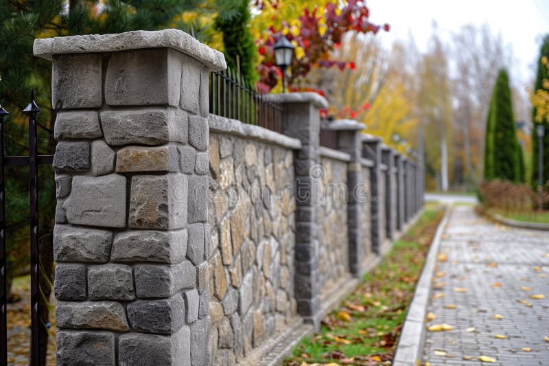Fence Stone Panels. Artificial Concrete Panels Imitating Natural Stone ...