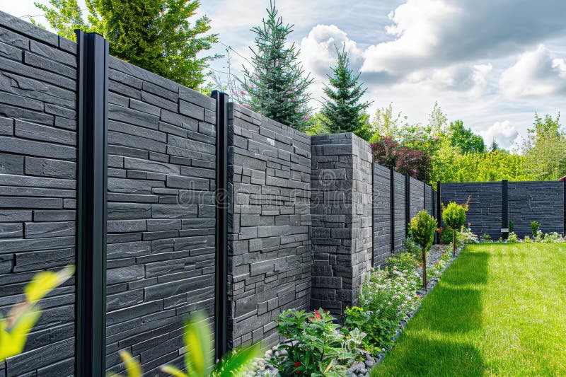 Fence Stone Panels. Artificial Concrete Panels Imitating Natural Stone ...