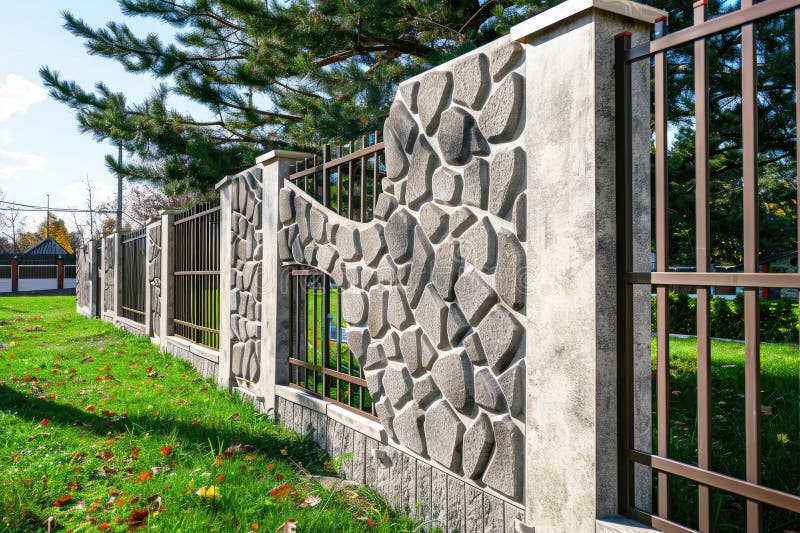 Fence Stone Panels. Artificial Concrete Panels Imitating Natural Stone ...