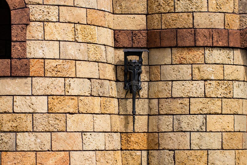 The Fence with the Style of a Medieval Castle Stock Image - Image of ...