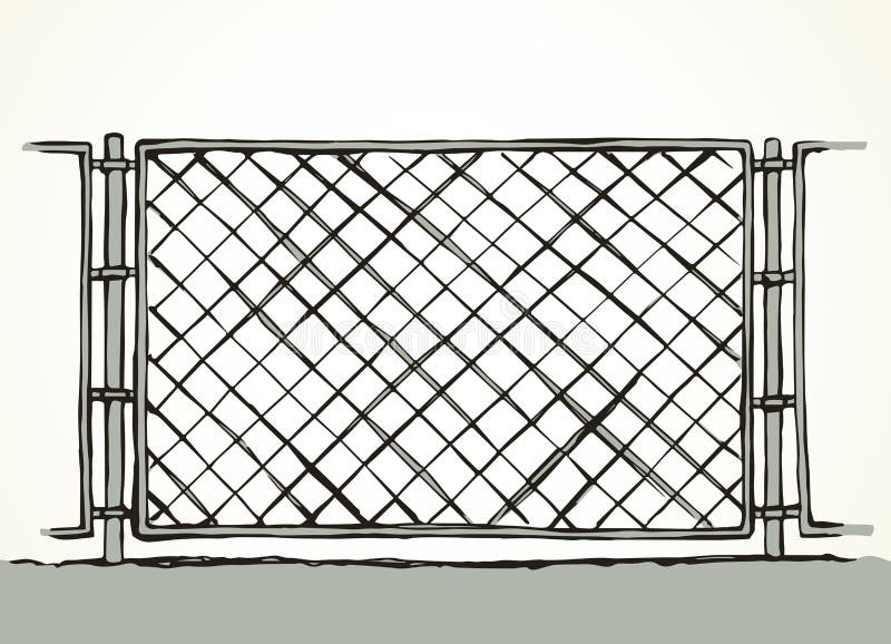 Fence. Vector drawing stock vector. Illustration of lattice - 170572609