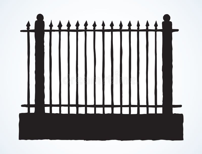 Fence. Vector drawing stock vector. Illustration of background - 119388317