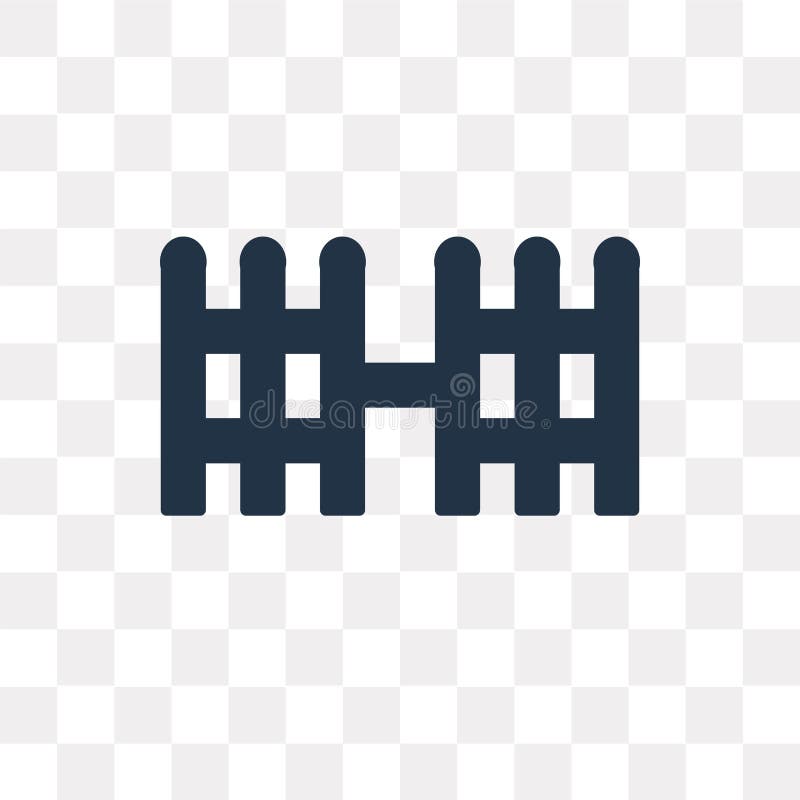 Fence Vector Icon Isolated on Transparent Background, Fence Tra Stock ...