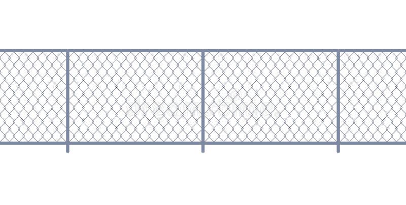 Fence from Wire Mesh Line Seamless Pattern. Black Silhouette Fence ...