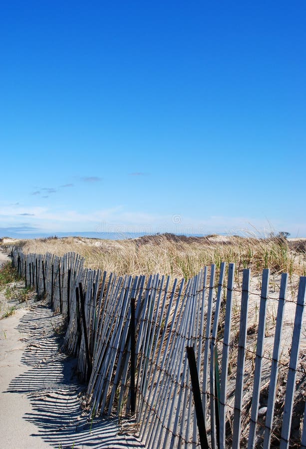 Beach fencing stock image. Image of wind, wood, landform - 7666937