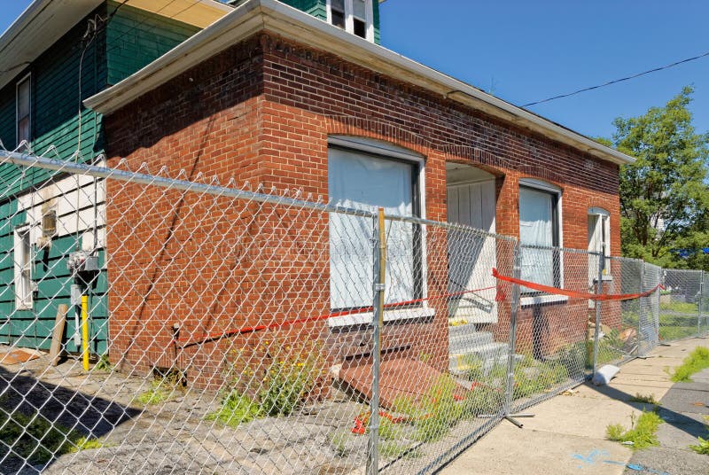 Fenced Off Building stock image. Image of prepared, boundary - 58448753