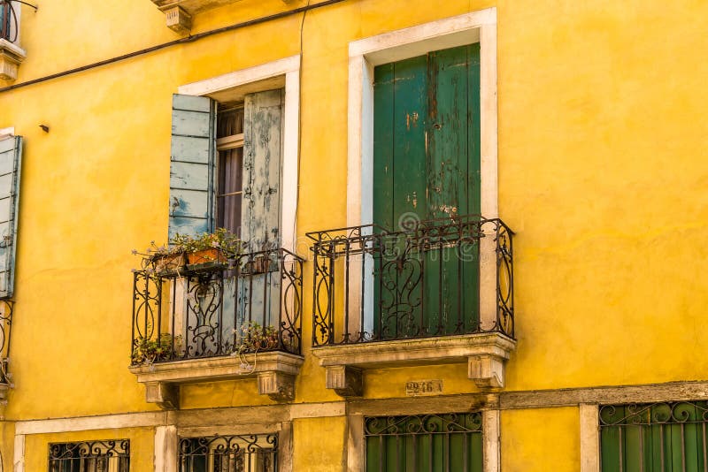 Fenced windows stock photo. Image of padua, europe, padova - 179362504